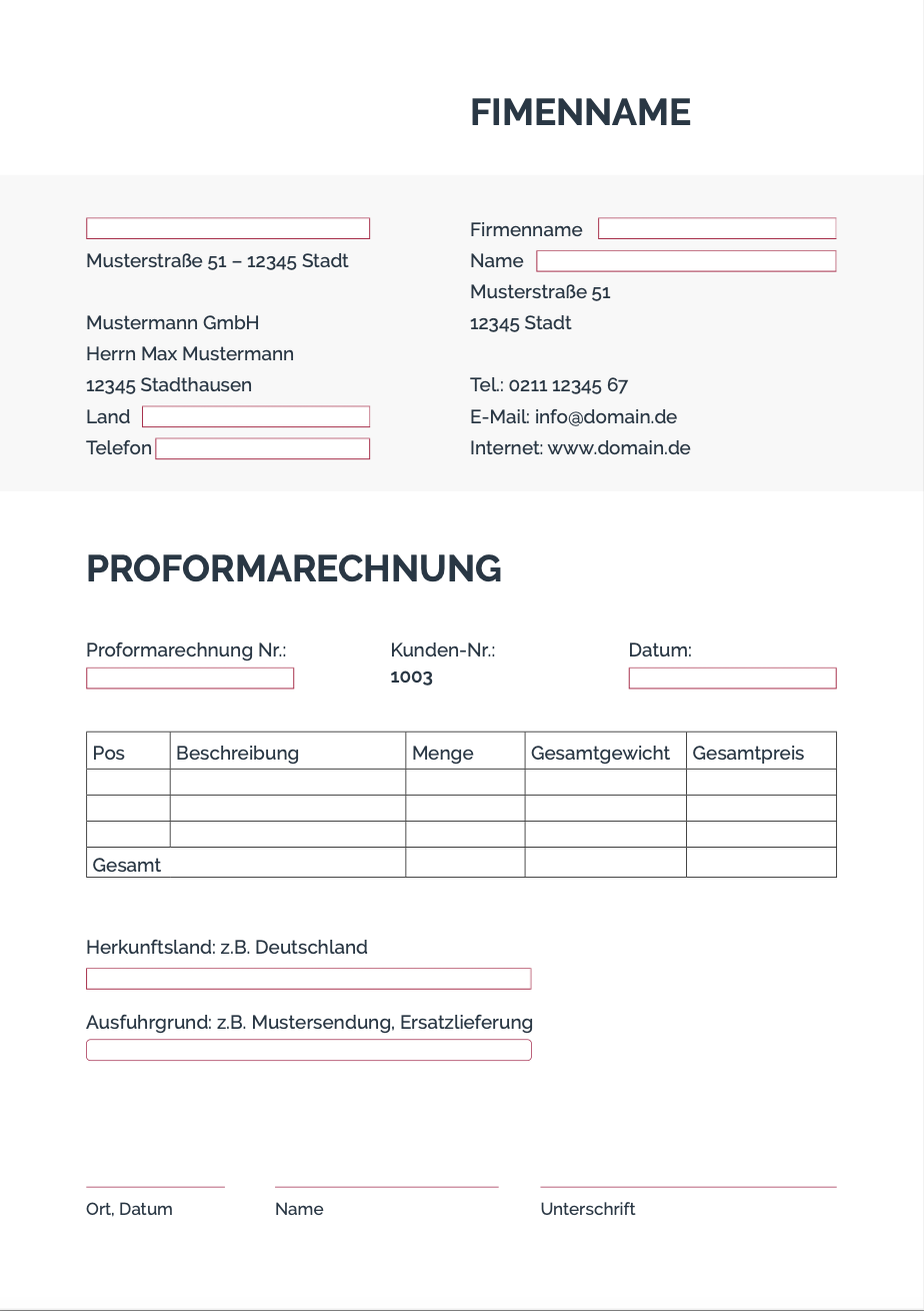 Pro Forma Rechnung - Alle wichtigen Infos | Datax
